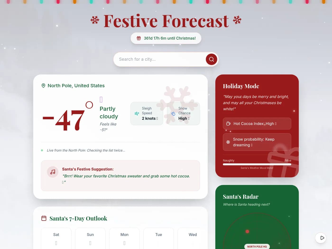 Christmas Weather App