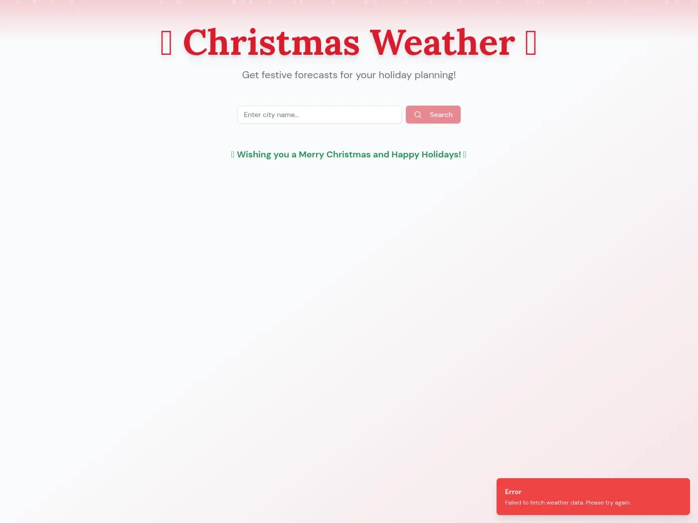 Christmas Weather App