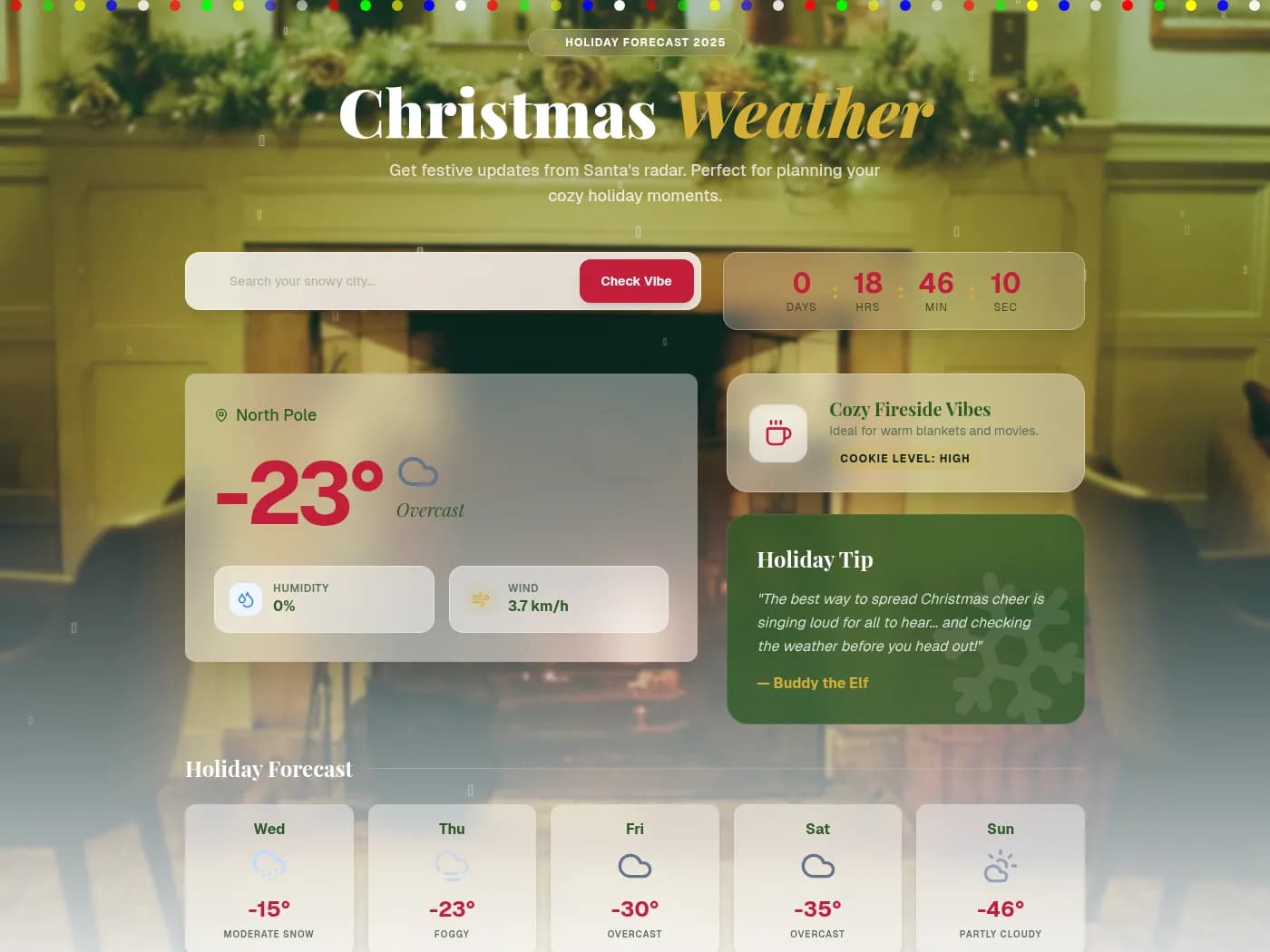 Christmas Weather App