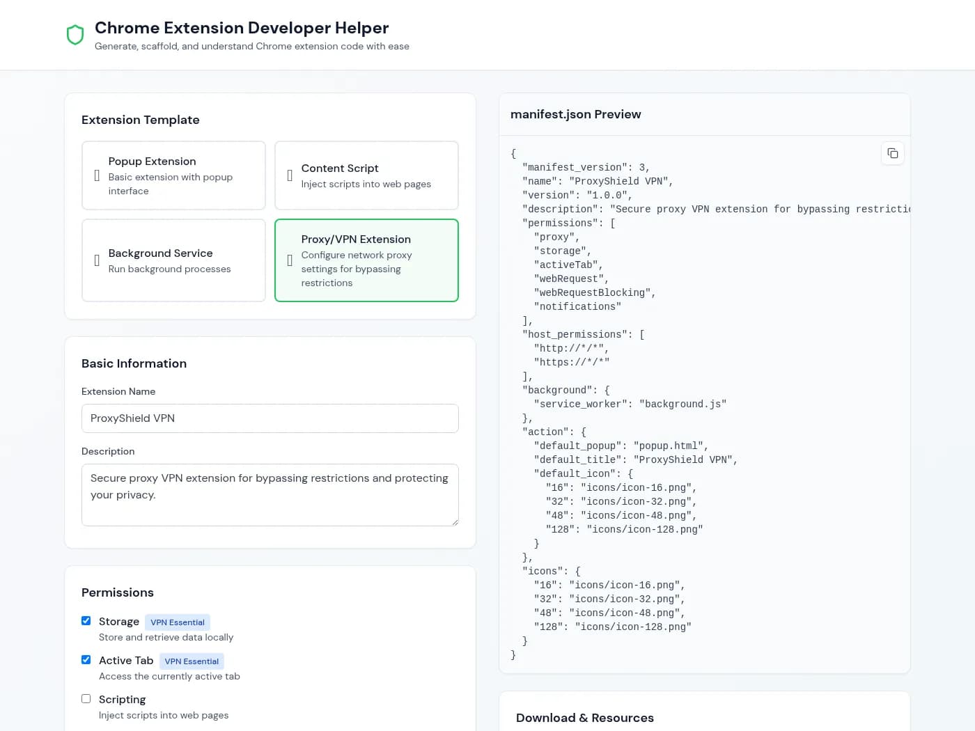 Chrome Extension Developer Helper