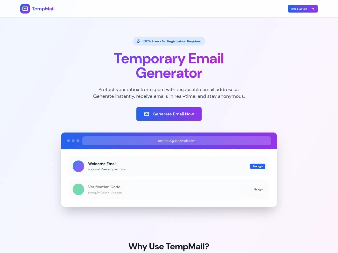 Chrome Extension for Temporary Email Generation