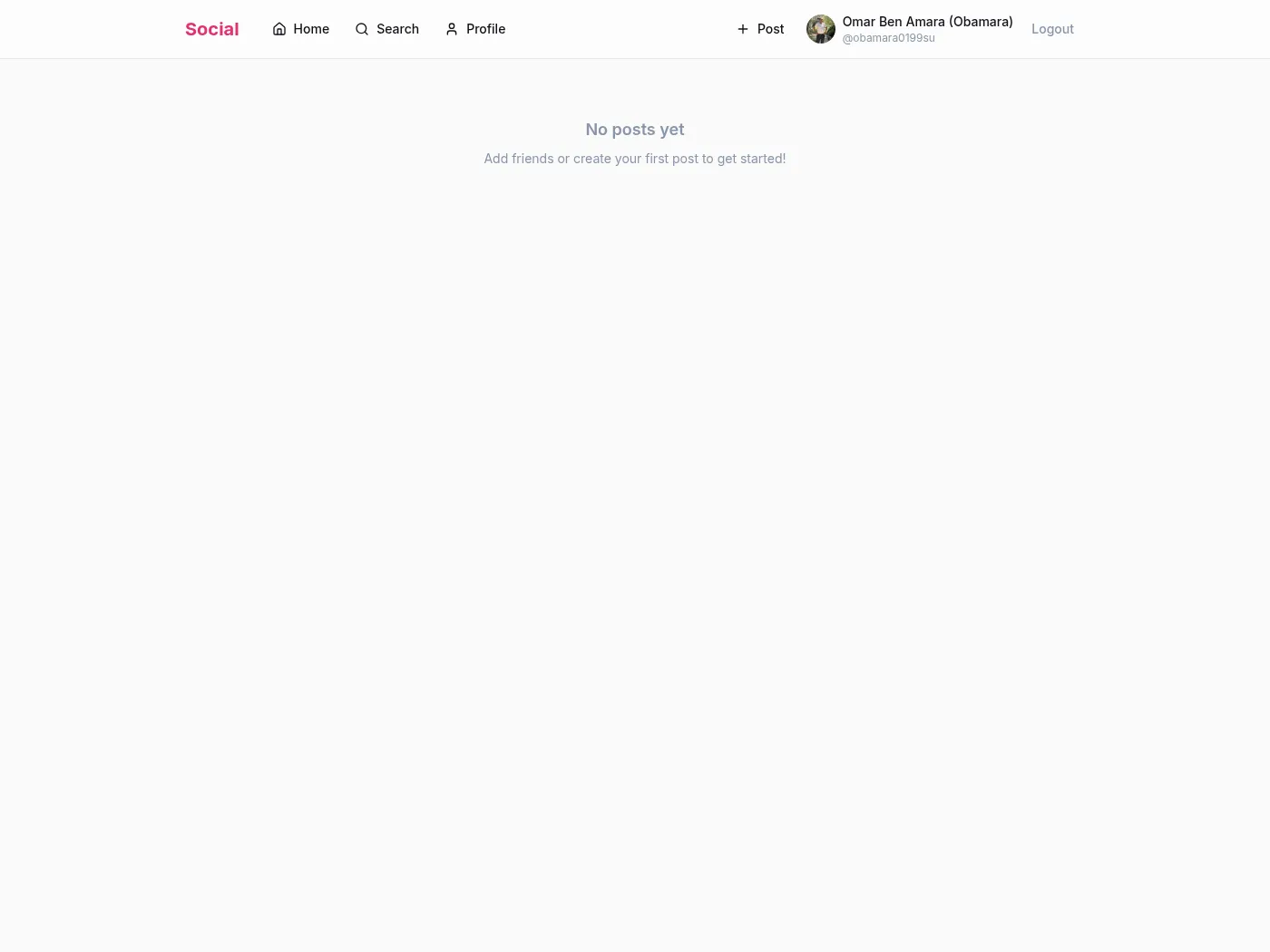 Chronological Friends Feed Social App
