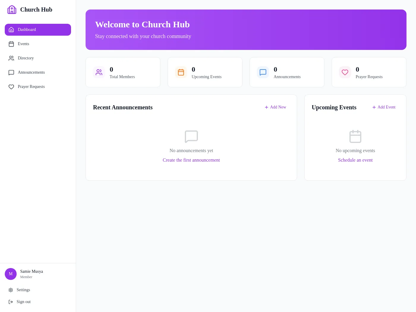 Church Community Engagement App