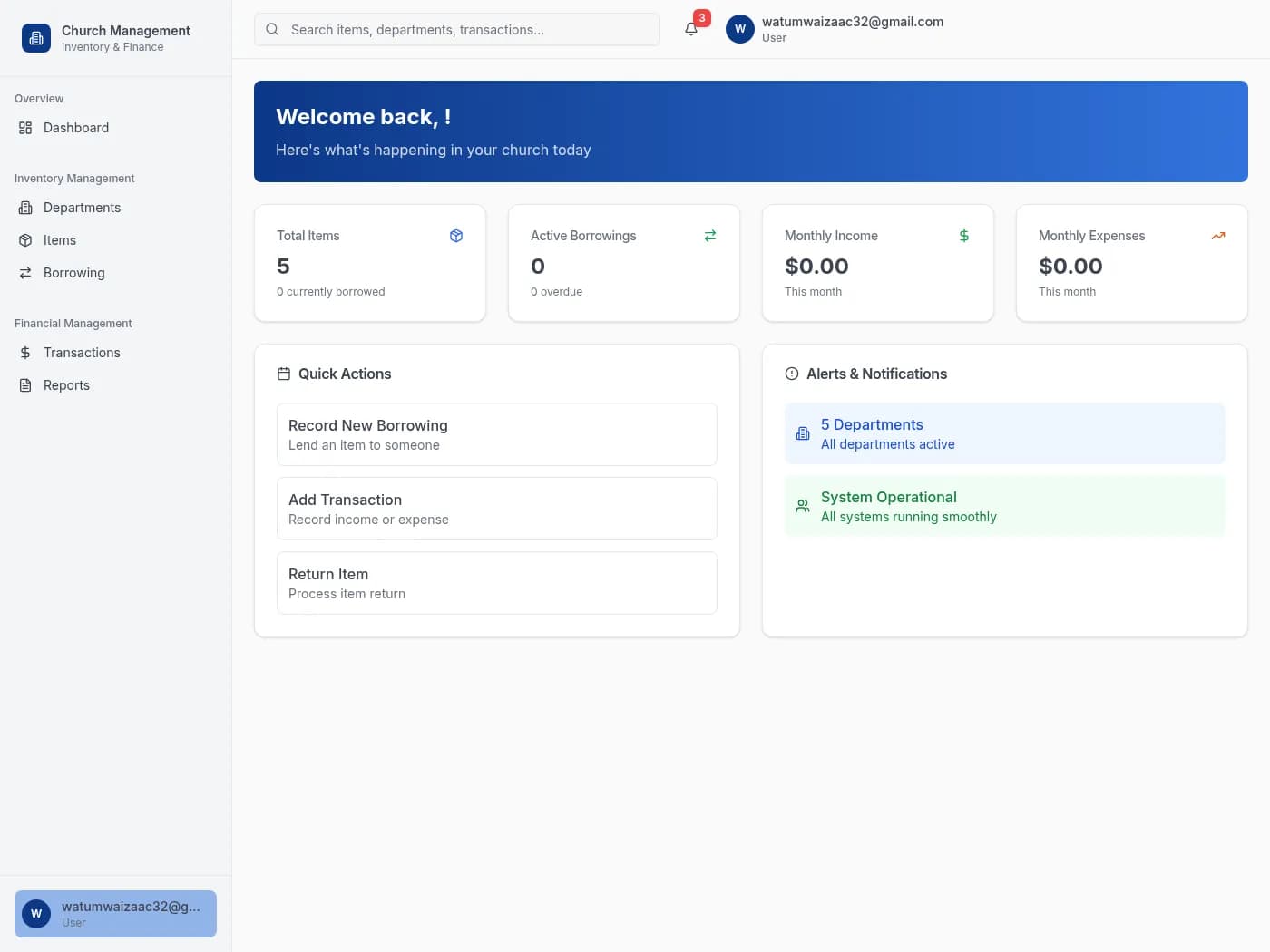 Church Inventory & Financial Management Suite