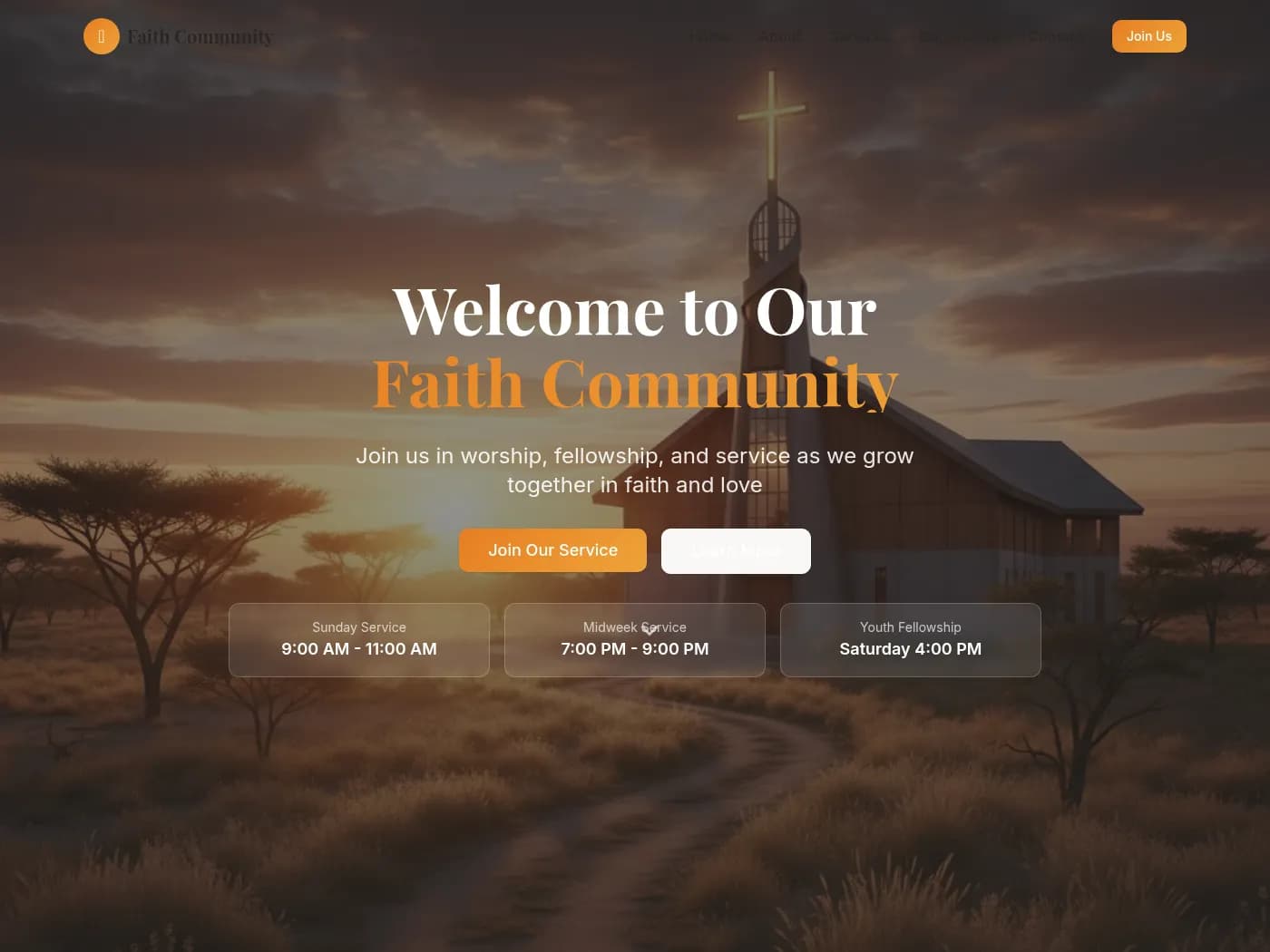 Stunning Church Landing Page for Kenya