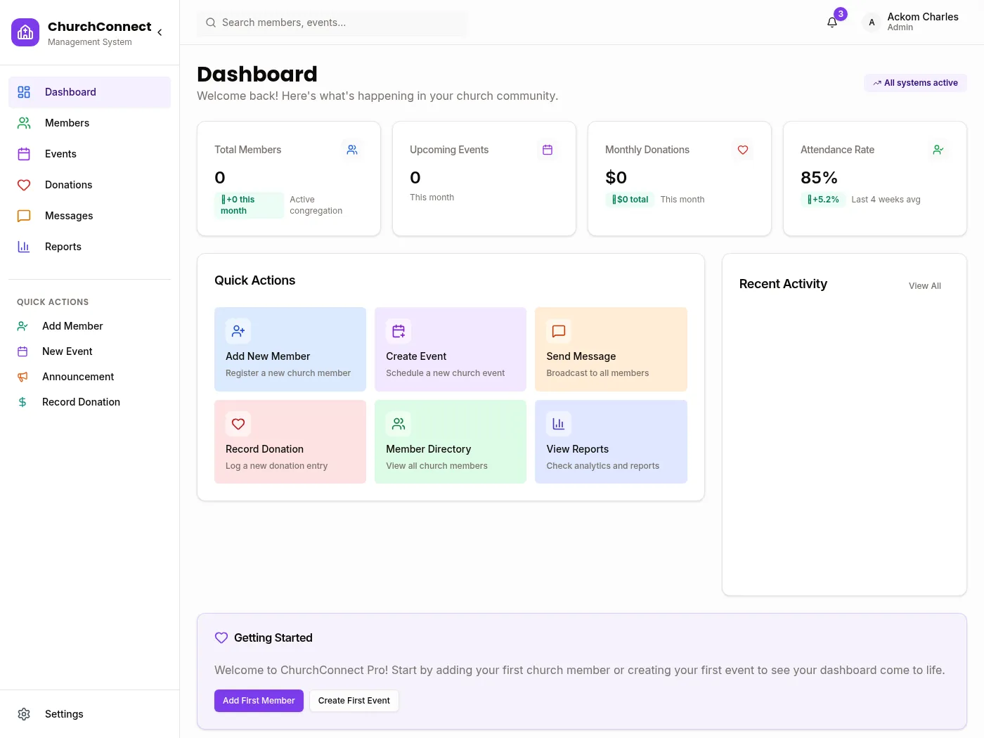 Church Management System Web App