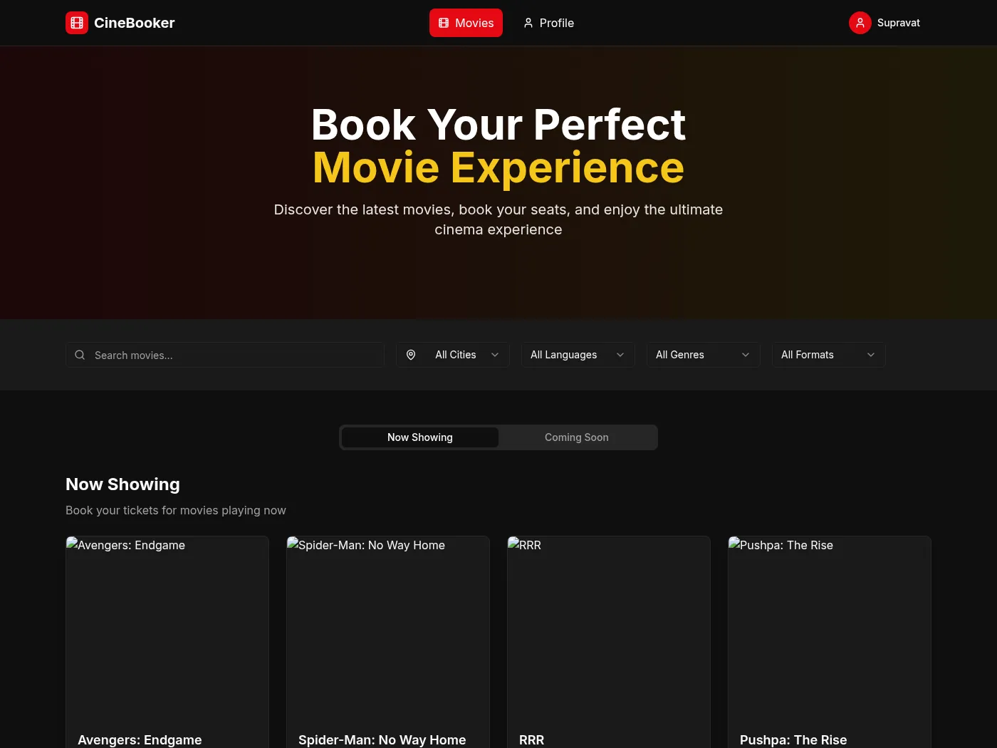CineBooker: Modern Cinema Booking Platform with Multi-Role Panels