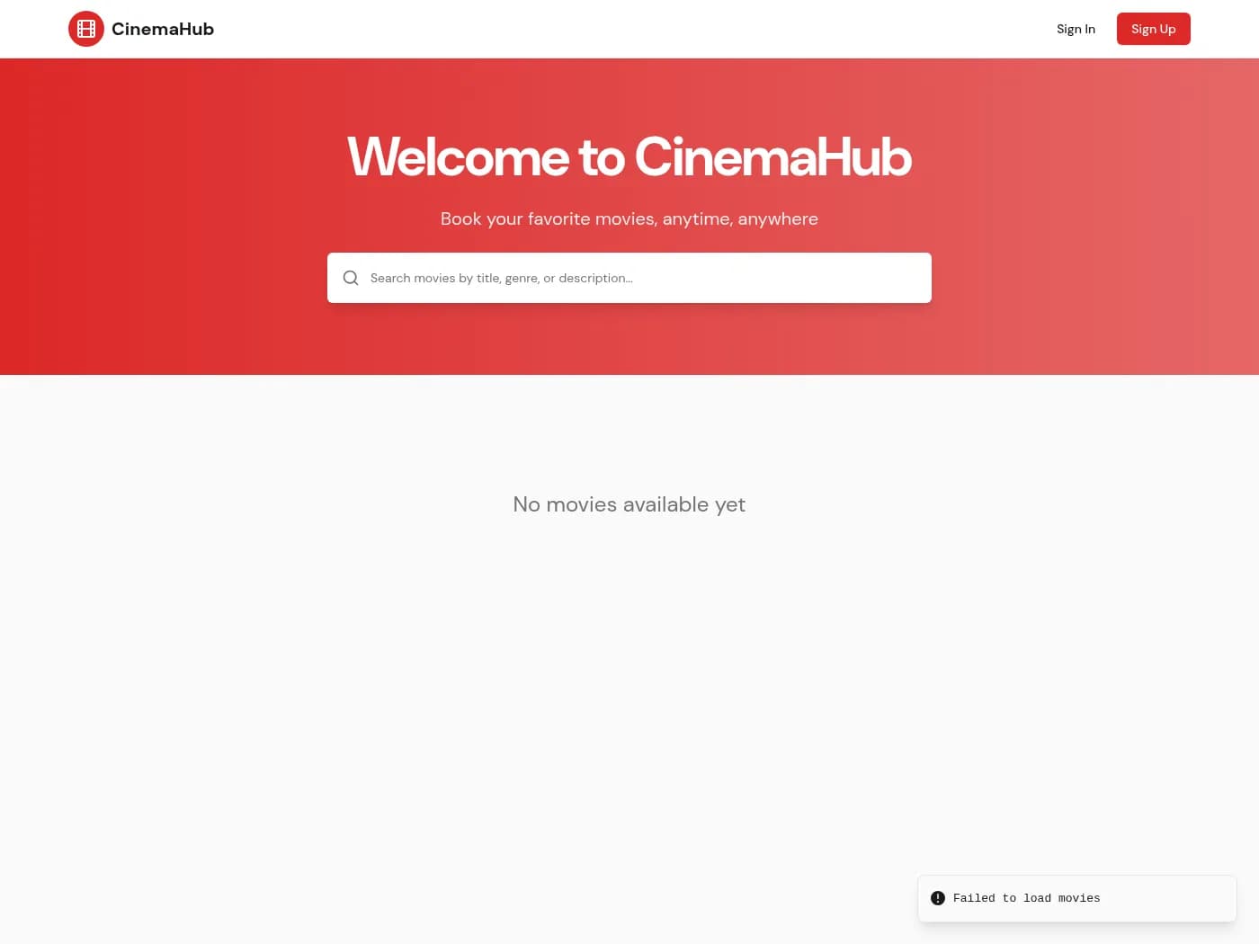 CinemaHub - Complete Online Cinema Booking Platform