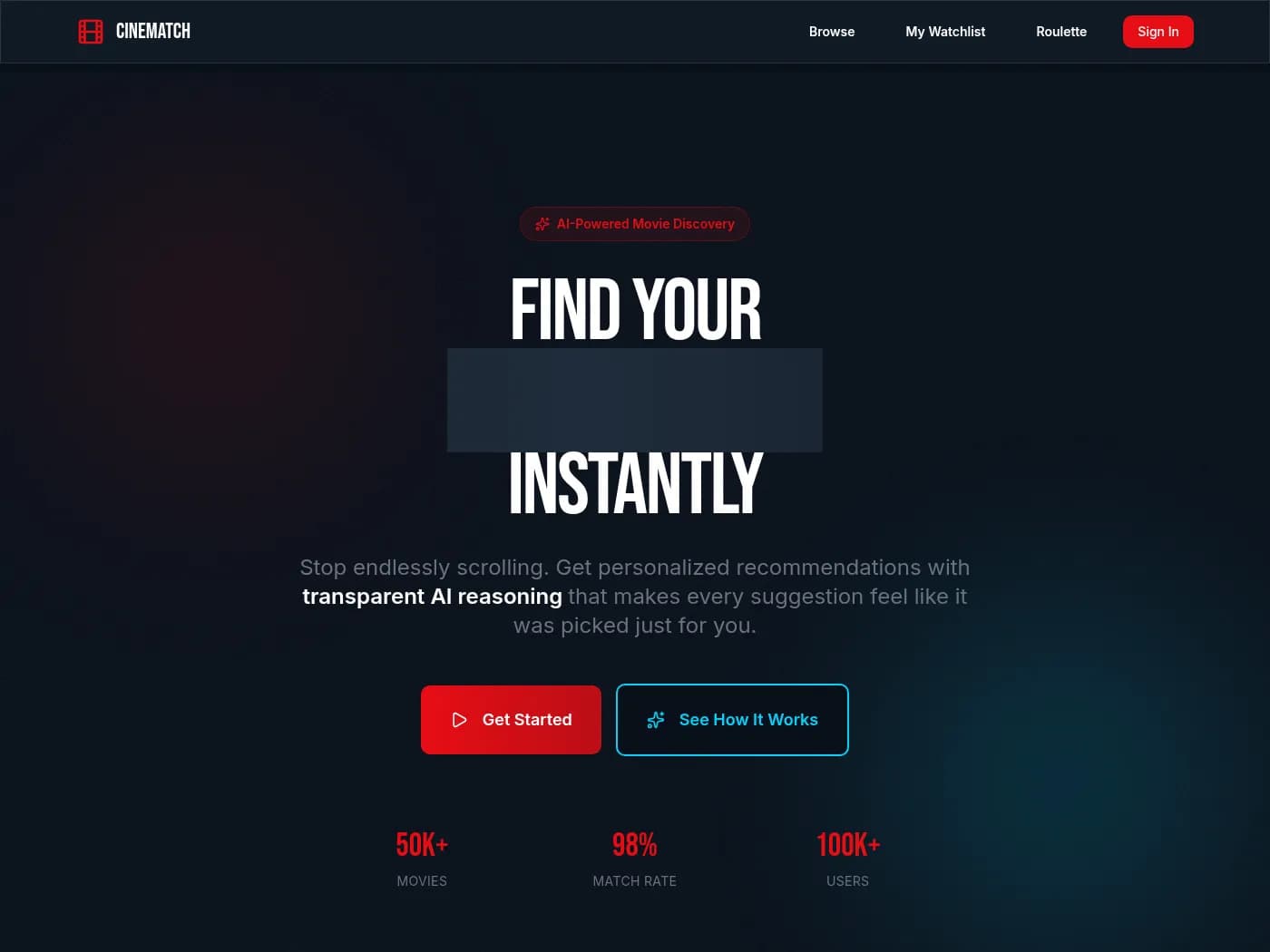 CineMatch AI Movie Recommender