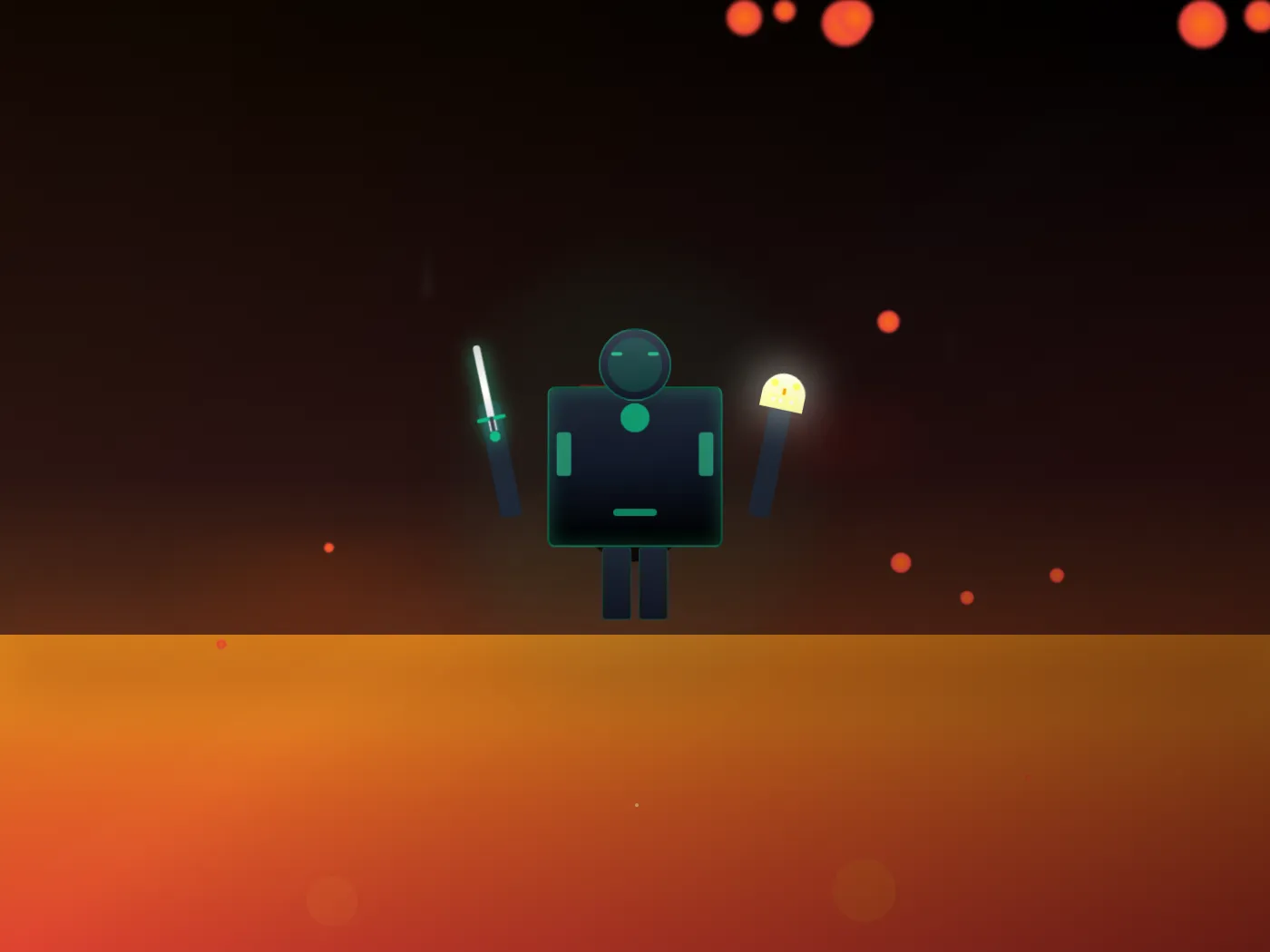 Cinematic Animated Warrior Scene