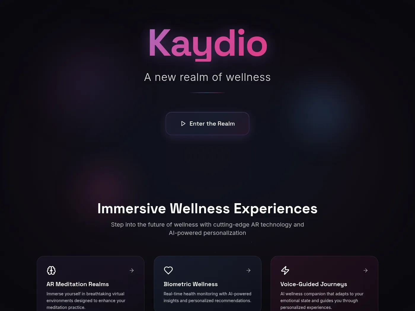 Cinematic AR Wellness Platform