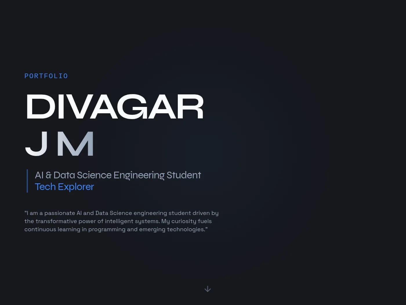 Divagar J M Cinematic Editorial AI & Data Science Portfolio