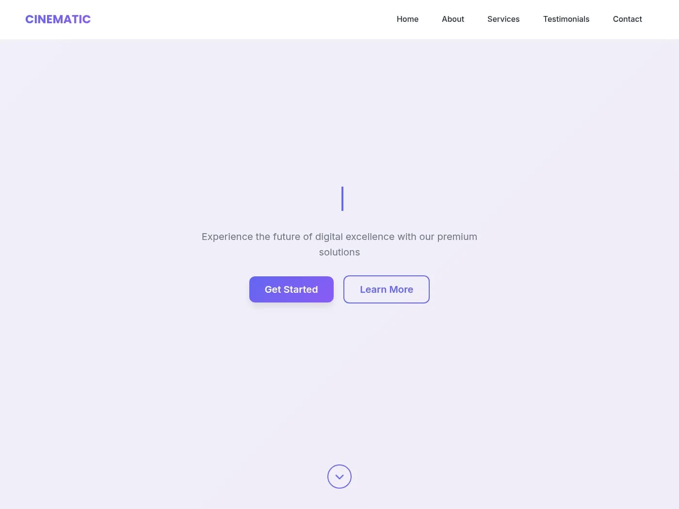 Cinematic Premium Landing Page for Modern Brands