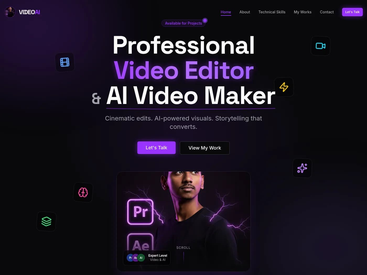 Cinematic Video Editor & AI Video Maker Portfolio