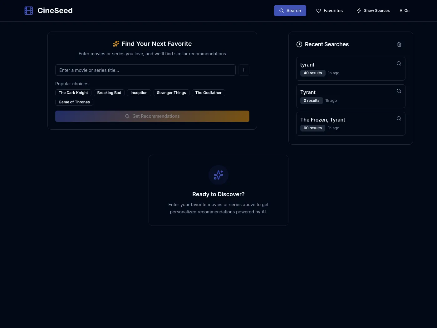 CineSeed: Smart PWA Movie & Series Recommender