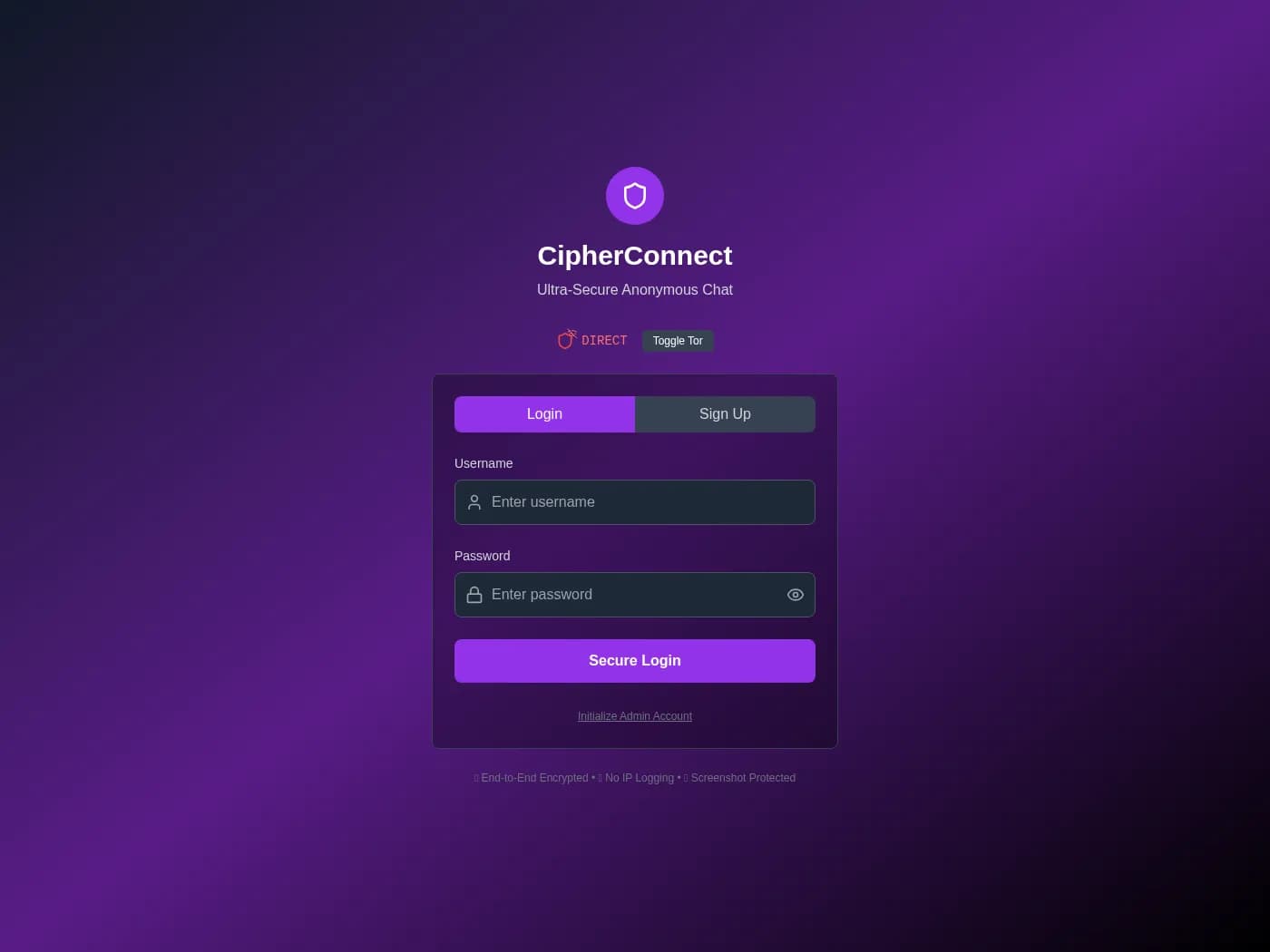 CipherConnect: Next-Gen E2E Encrypted Anonymous Chat