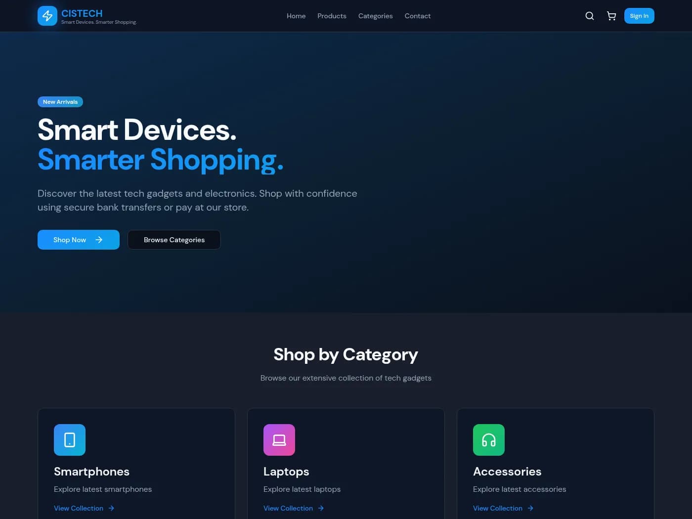 Cistech Gadget E-Commerce Platform