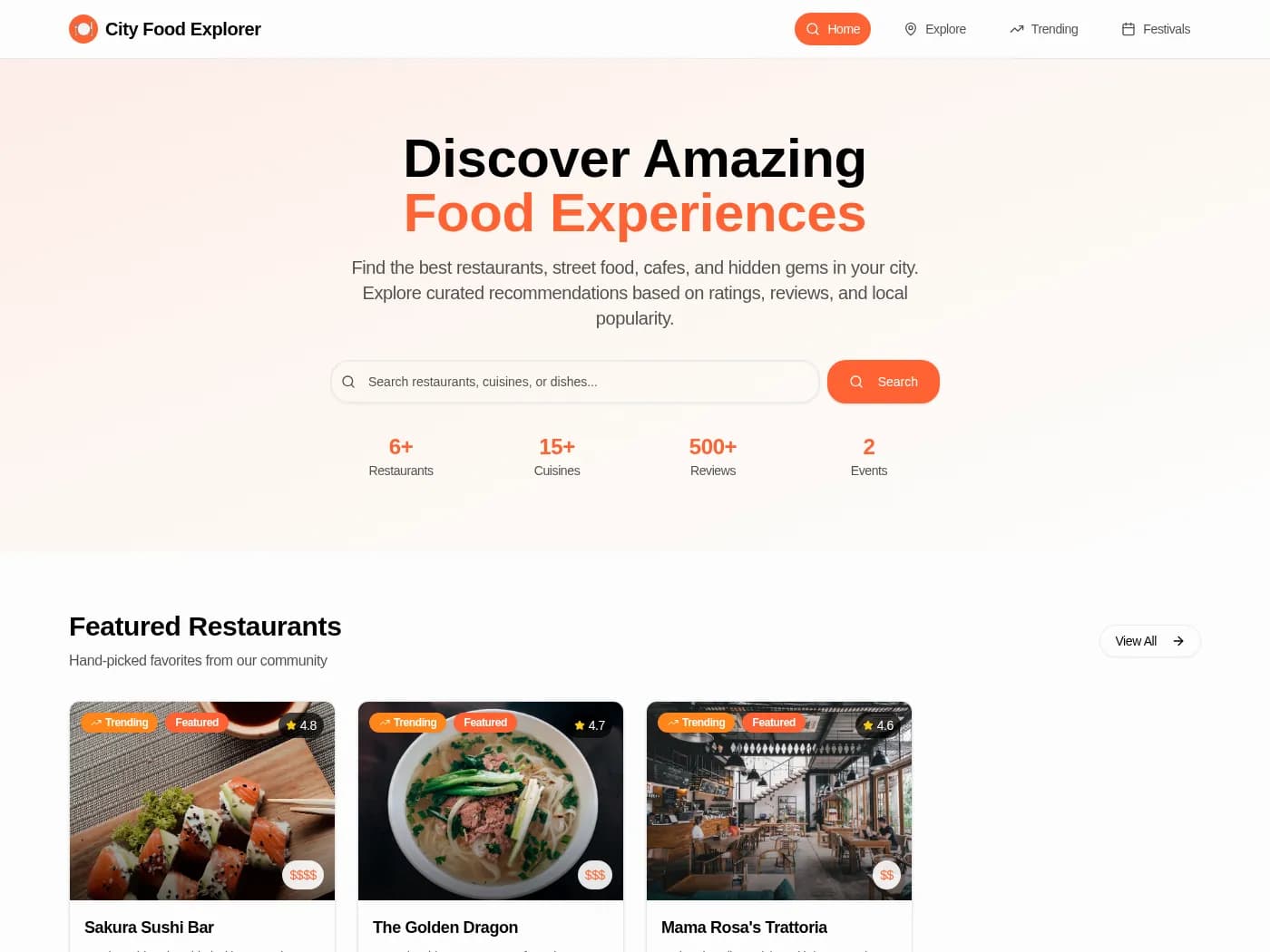 City Food Explorer: Discover Top Local Eats