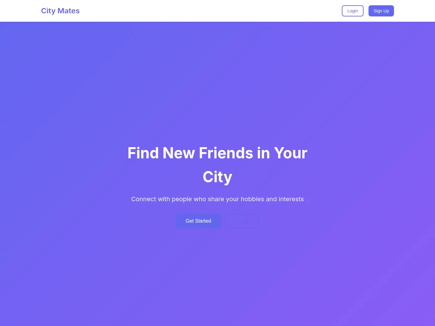 City Mates: Find New Friends with Shared Hobbies and Age Groups