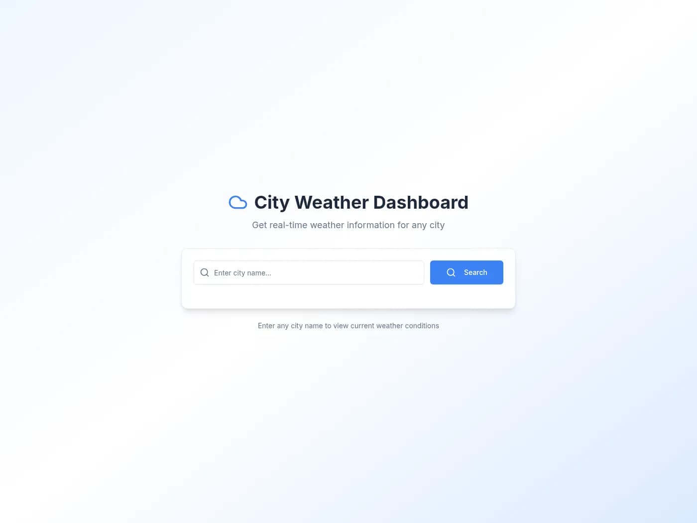 City Weather Dashboard