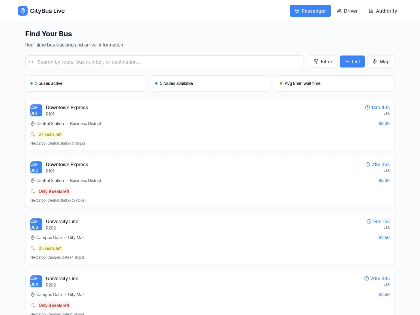 CityBus Live: Real-time Public Transport Tracking, Analytics & Alerts