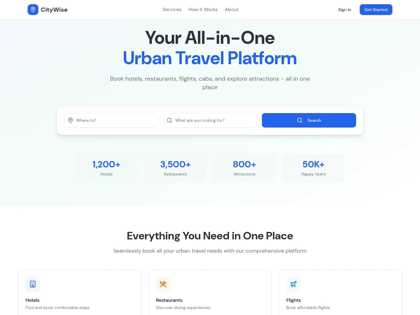 CityWise: All-in-One Urban Booking SaaS