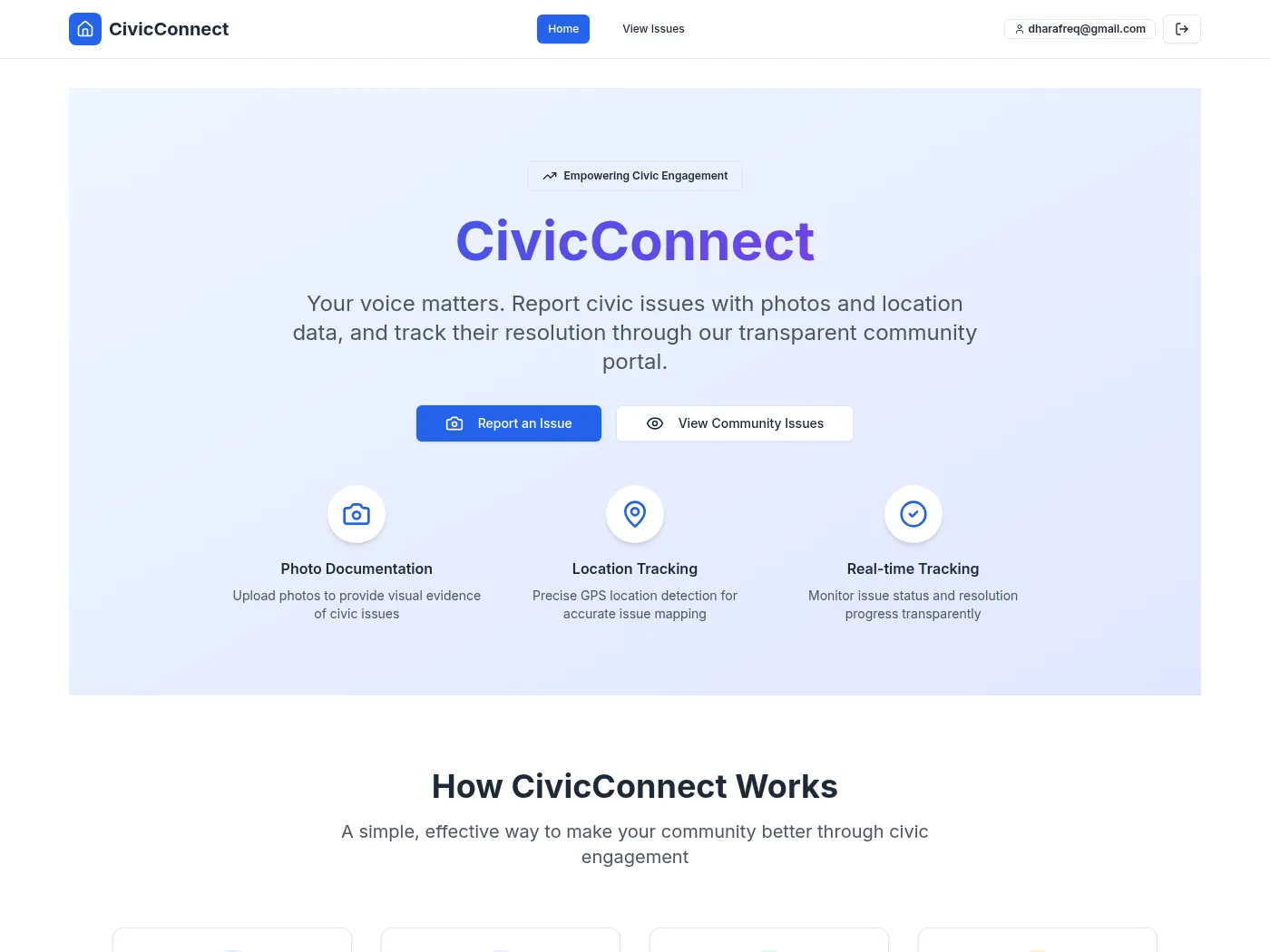 CivicConnect: Unified Issue Reporting & Viewing Portal