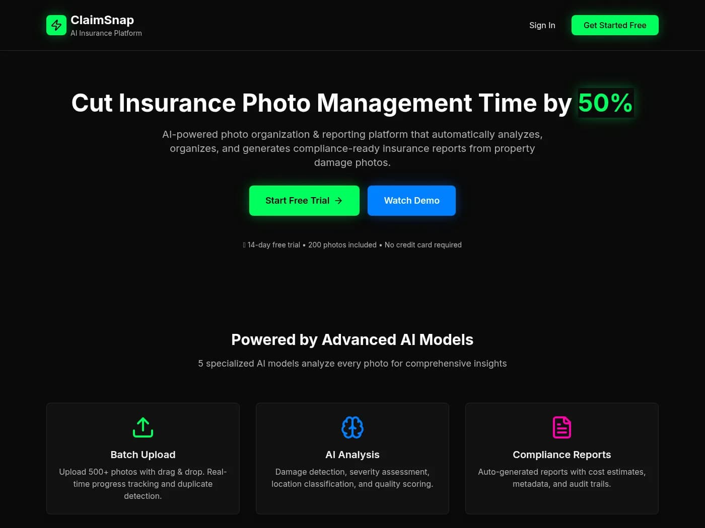 ClaimSnap – AI-Powered Insurance Photo Reporting Platform