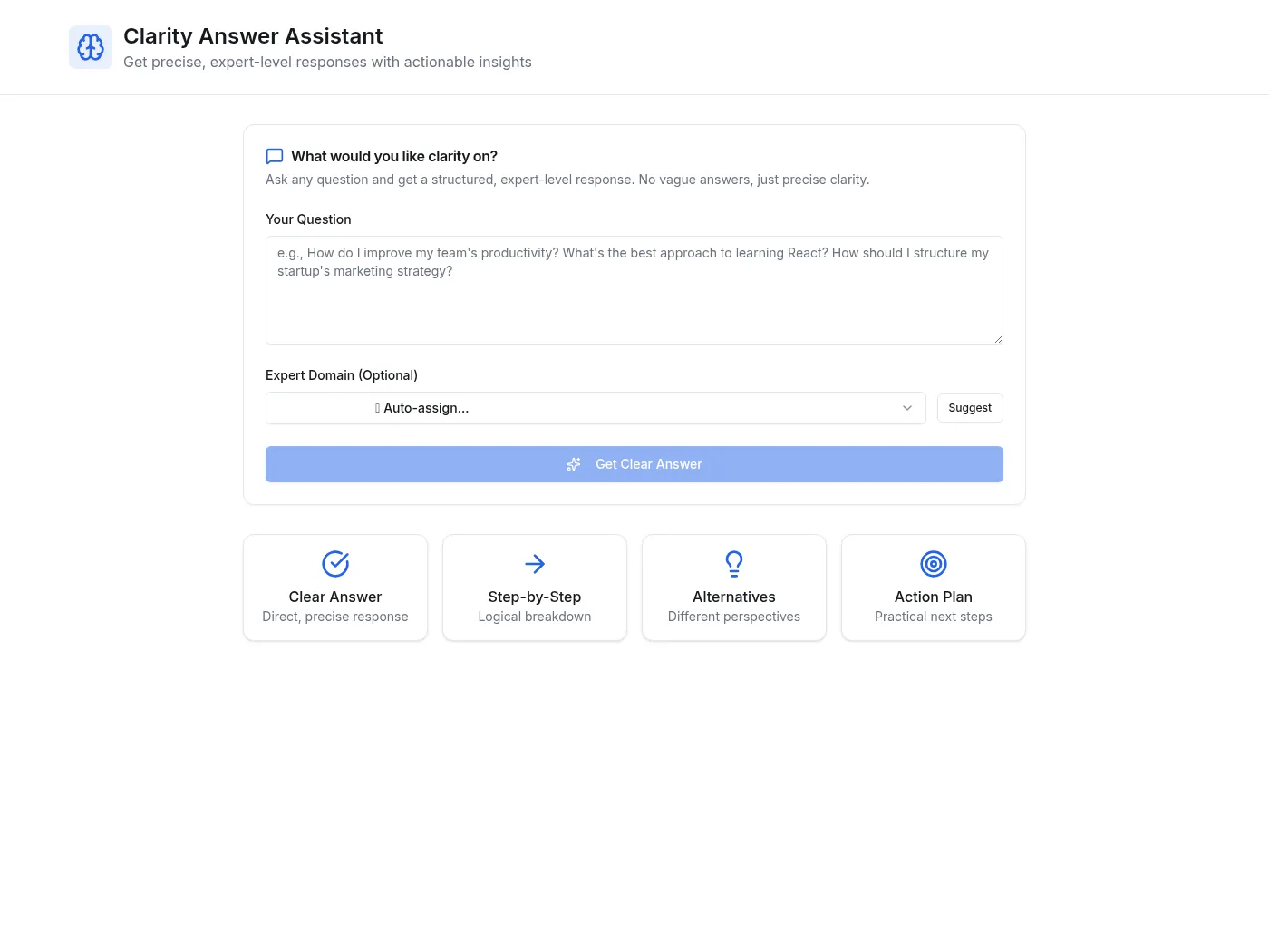 Clarity Answer Assistant
