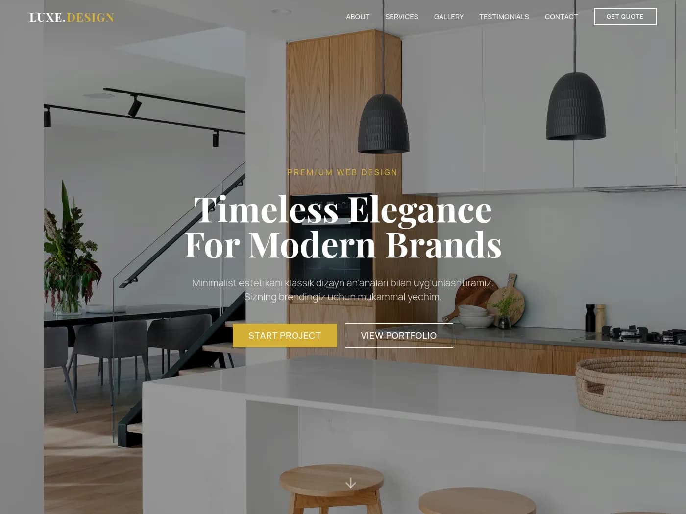 Classic Elegant Web Design for Premium Brands