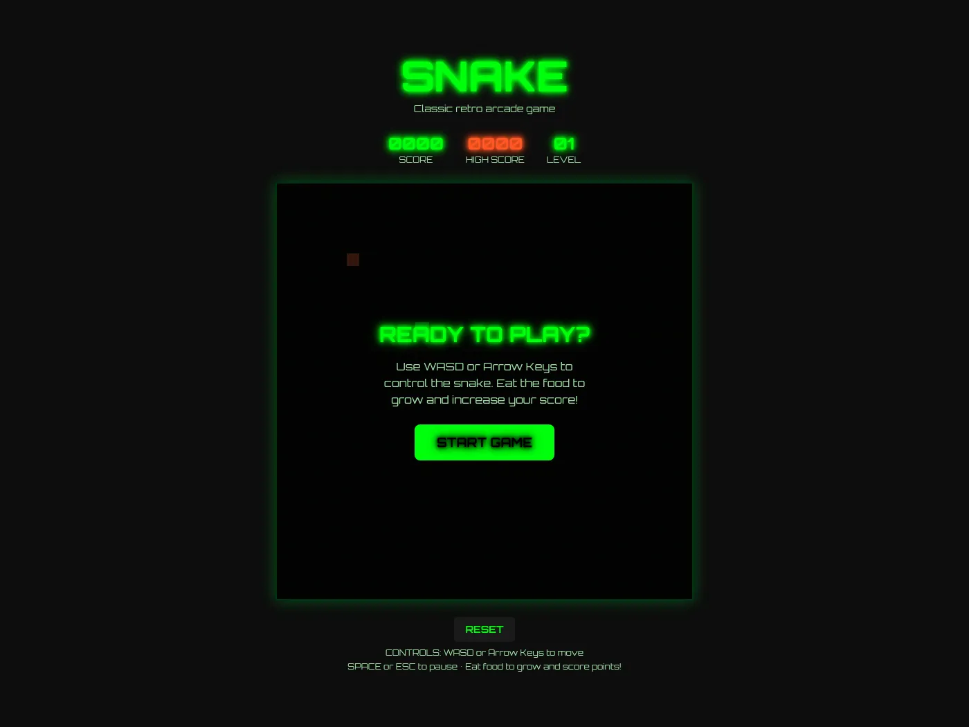 Classic Snake Game