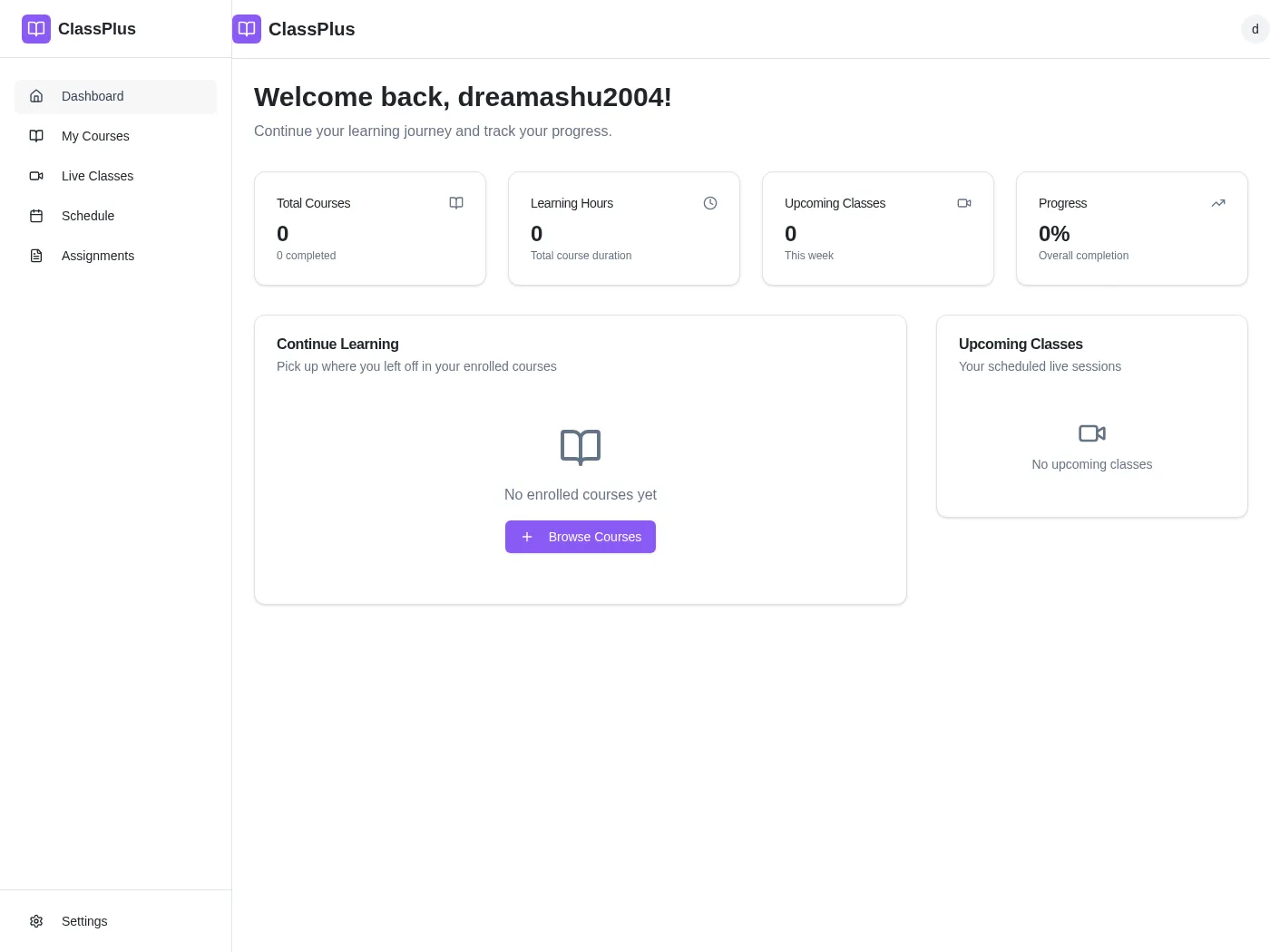 ClassPlus Live Learning Platform