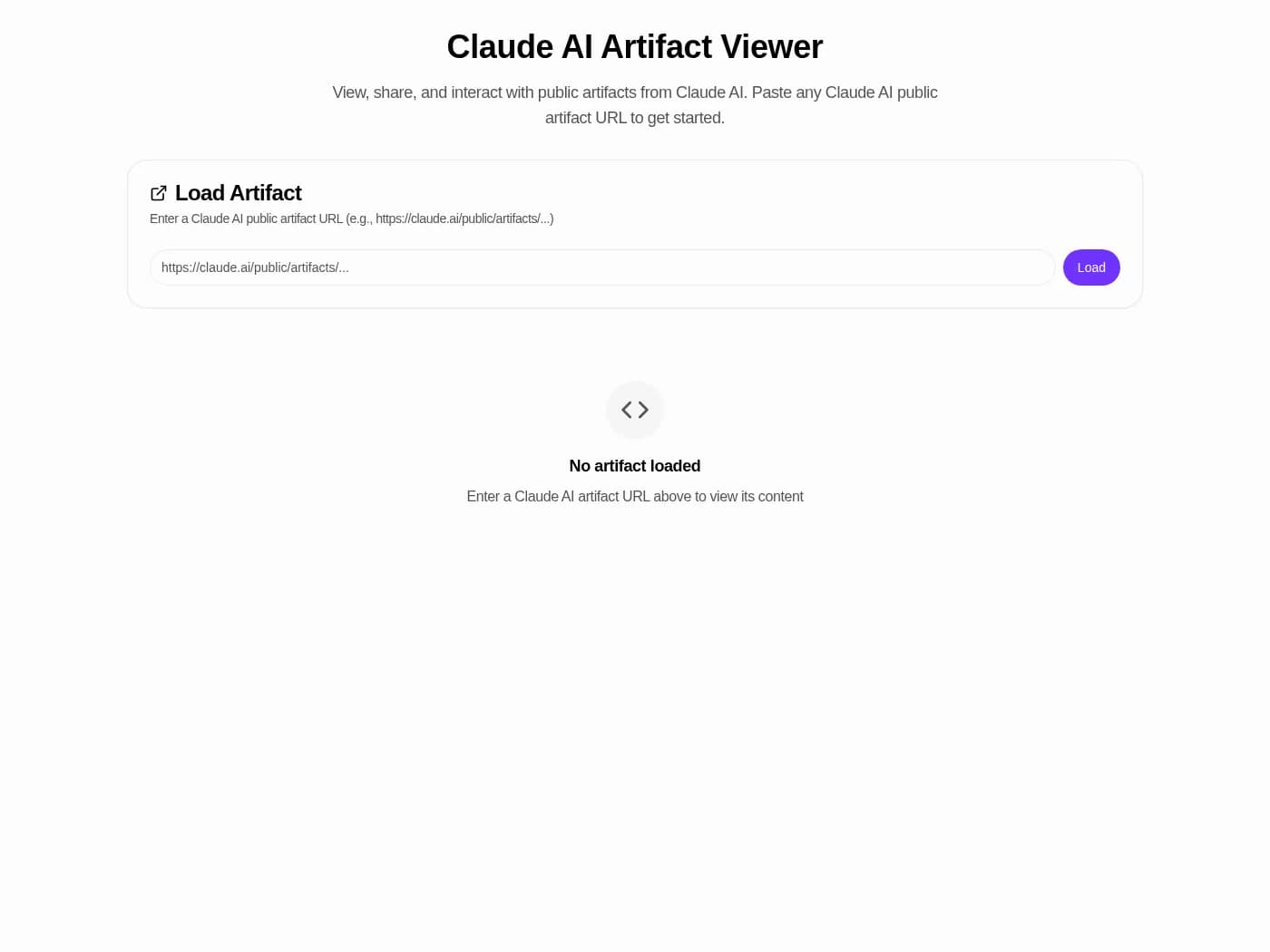 Claude AI Public Artifact Viewer