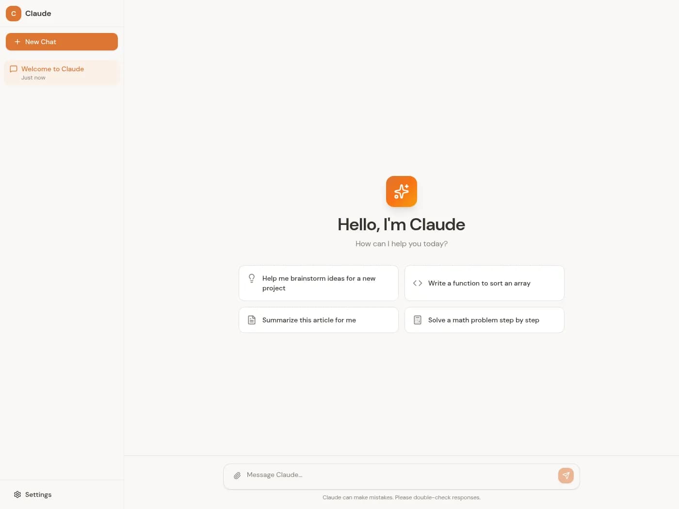 Claude AI Web Clone