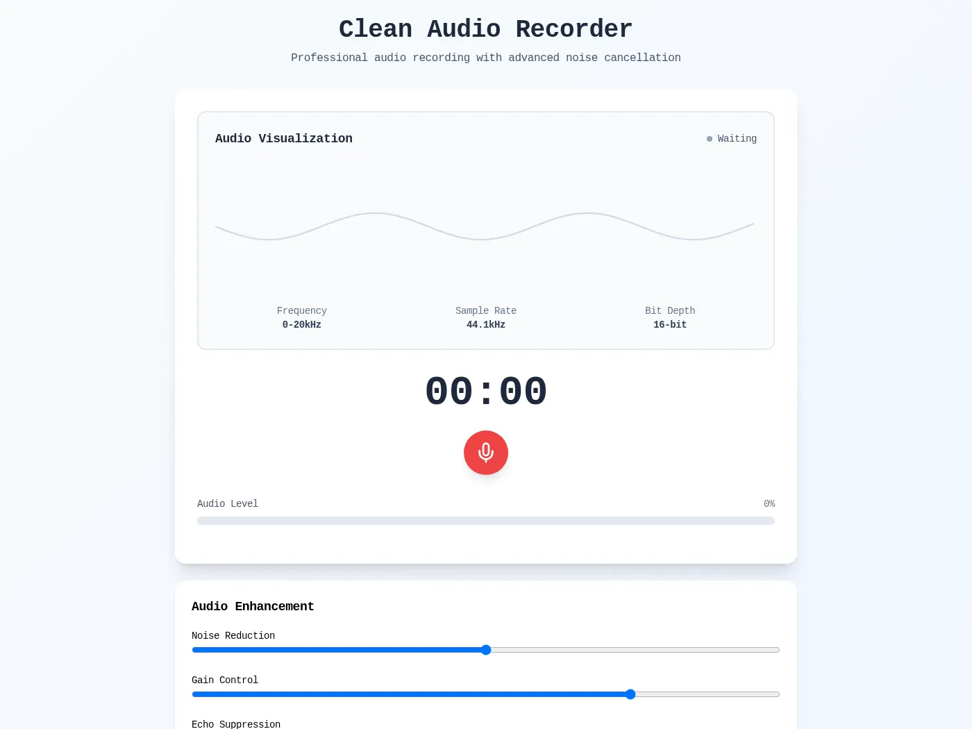 Clean Audio Desktop Recorder
