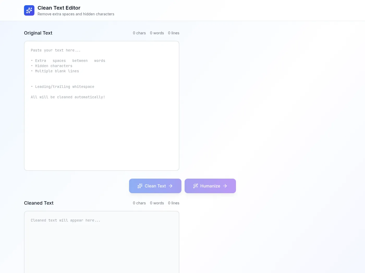 Clean Text Editor