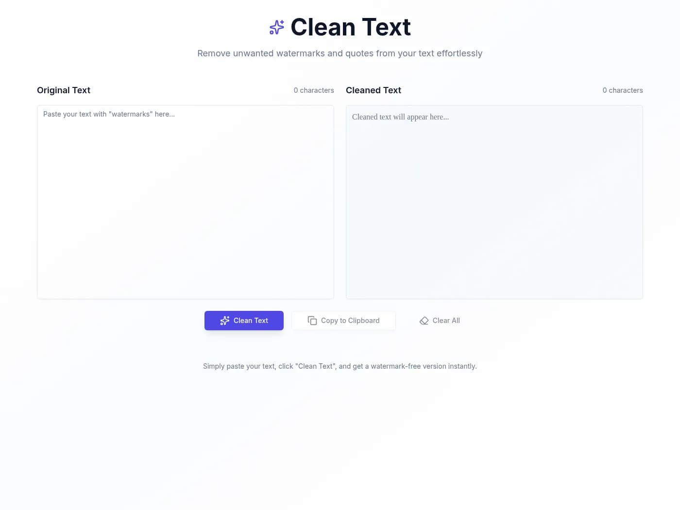 Clean Text: Remove Watermarks Effortlessly
