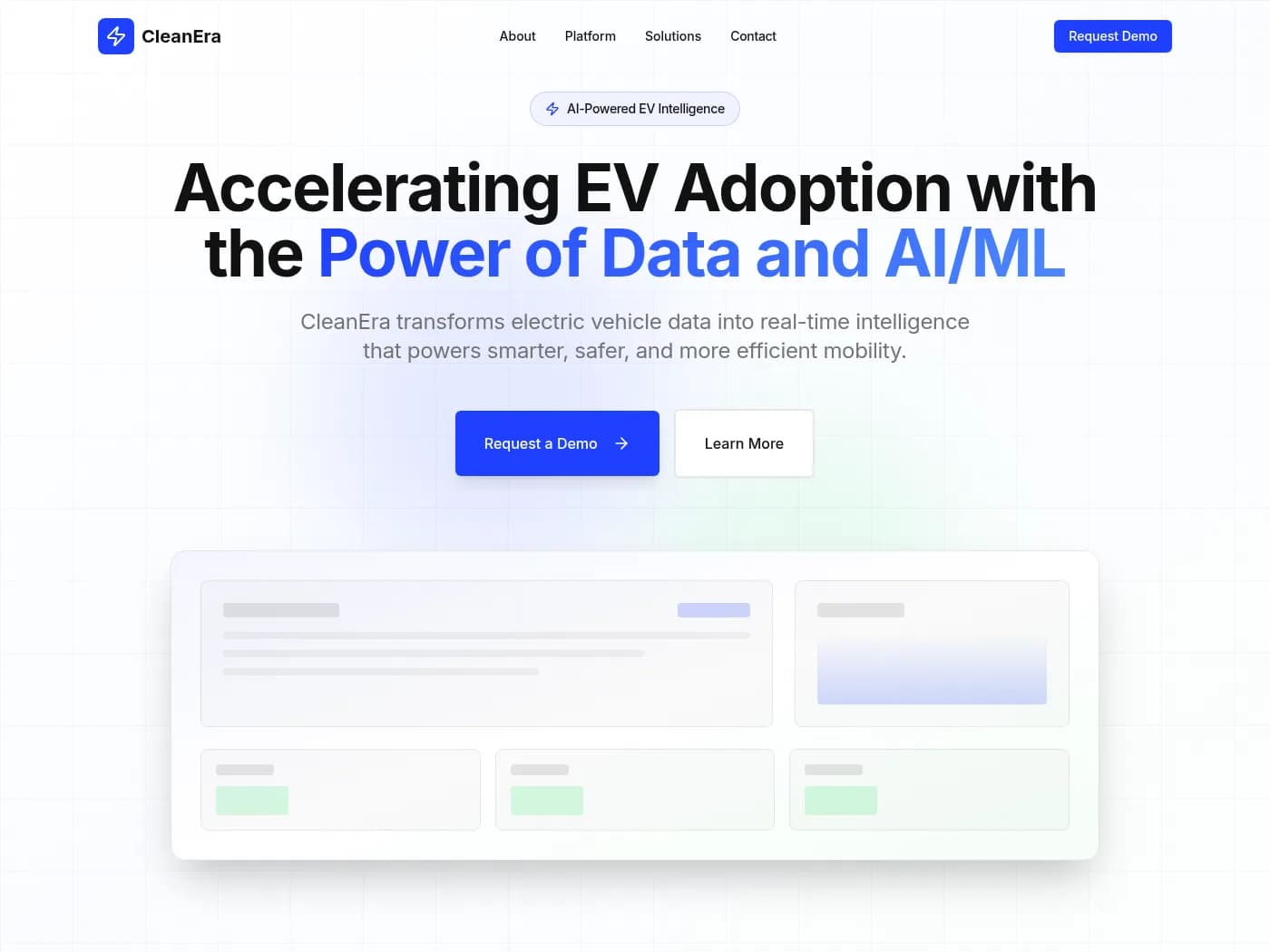 CleanEra EV AI Platform — Premium SaaS Website for Intelligent Electric Mobility