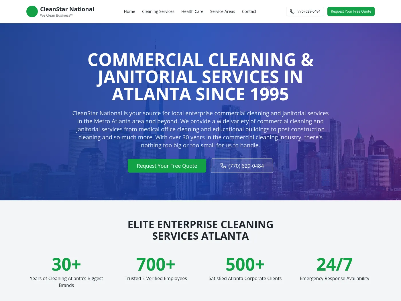 CleanStar National Landing Page Clone