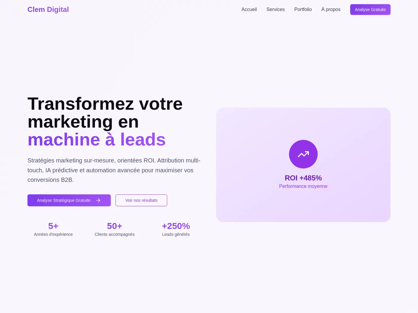 Clem Digital Marketing Agency Website