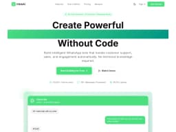 ClickAi Landing Page for WhatsApp AI Bot SaaS