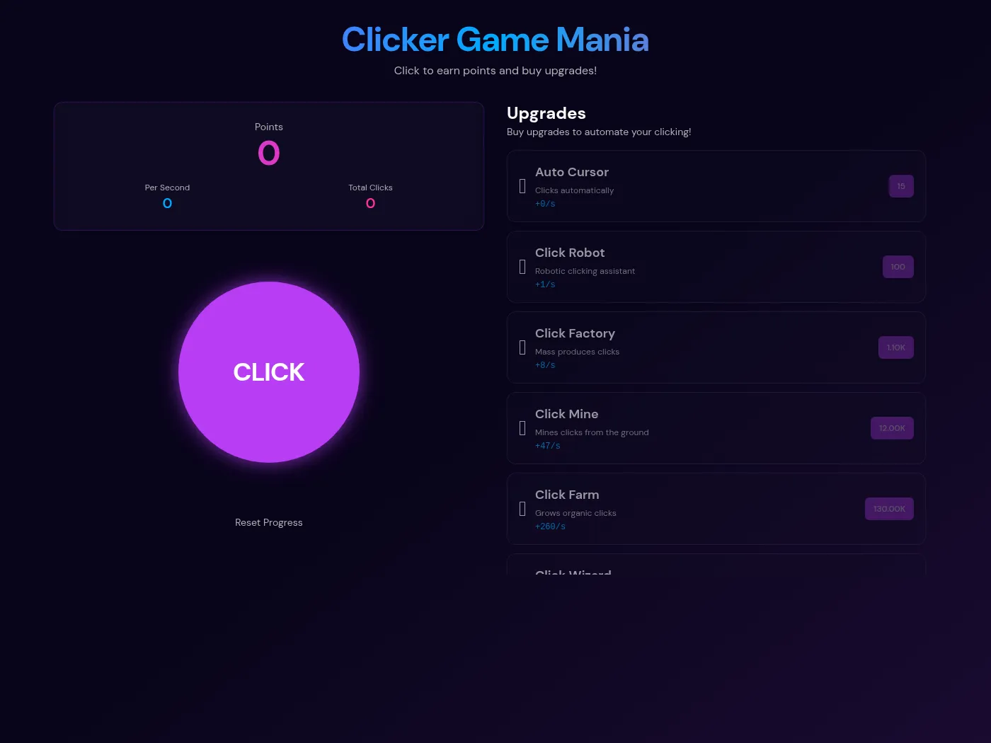 Clicker Game Mania