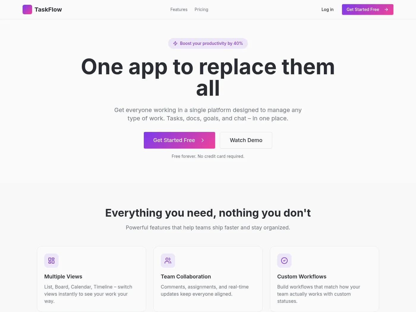 ClickUp Task Management Clone