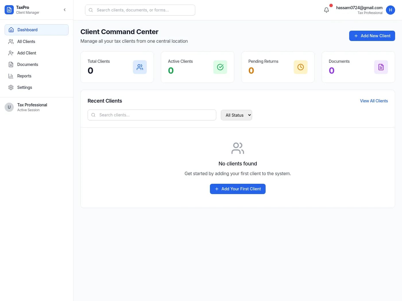 Client-Centric US Tax Management Software