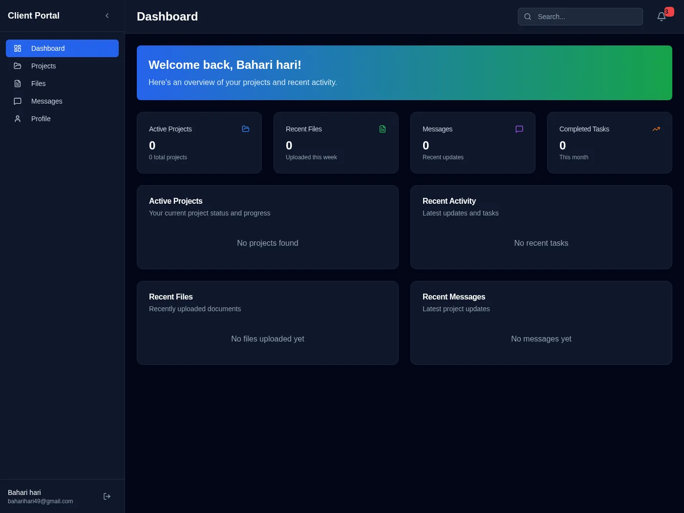 Client Portal Dashboard