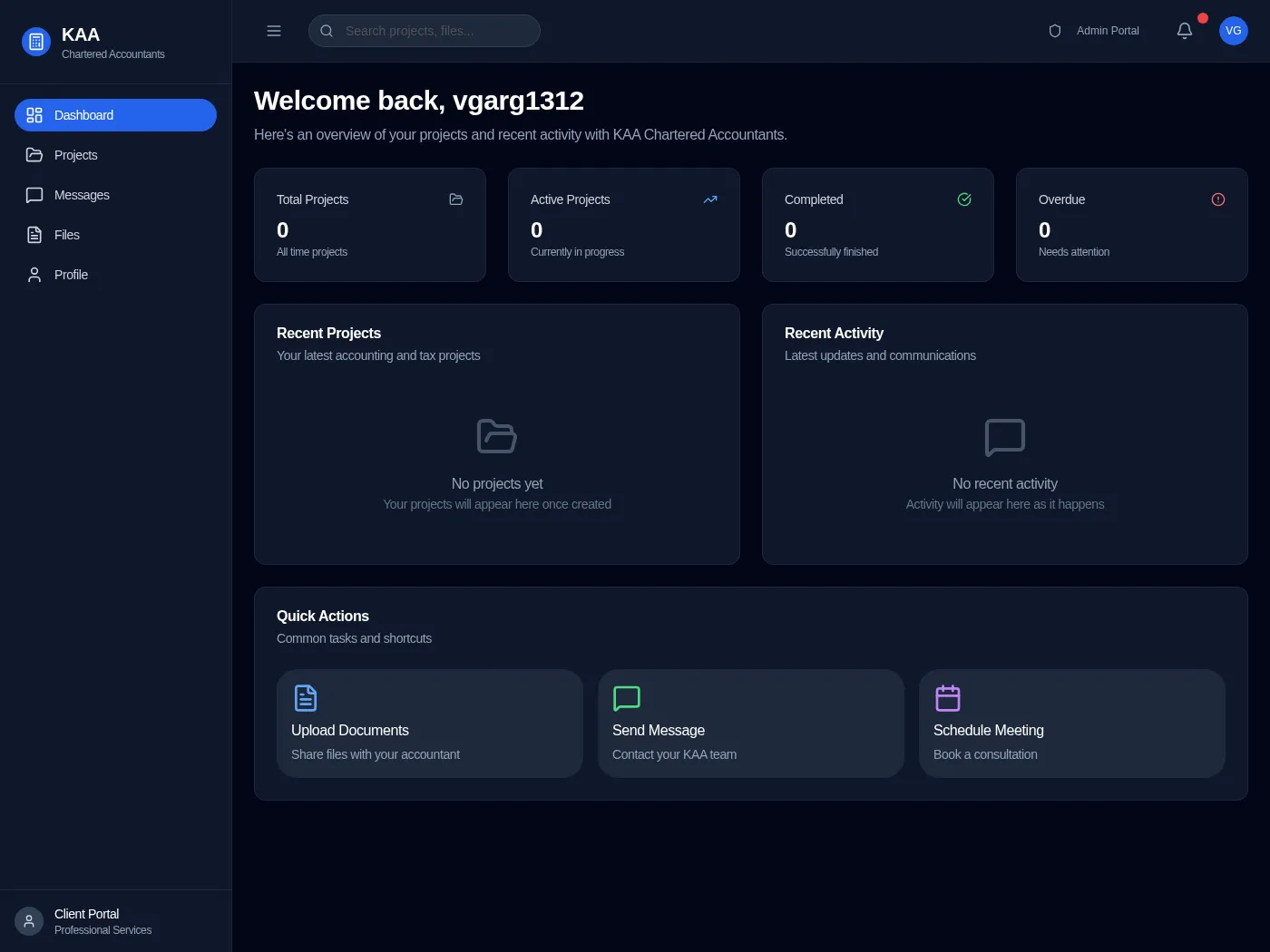 Client Portal Dashboard