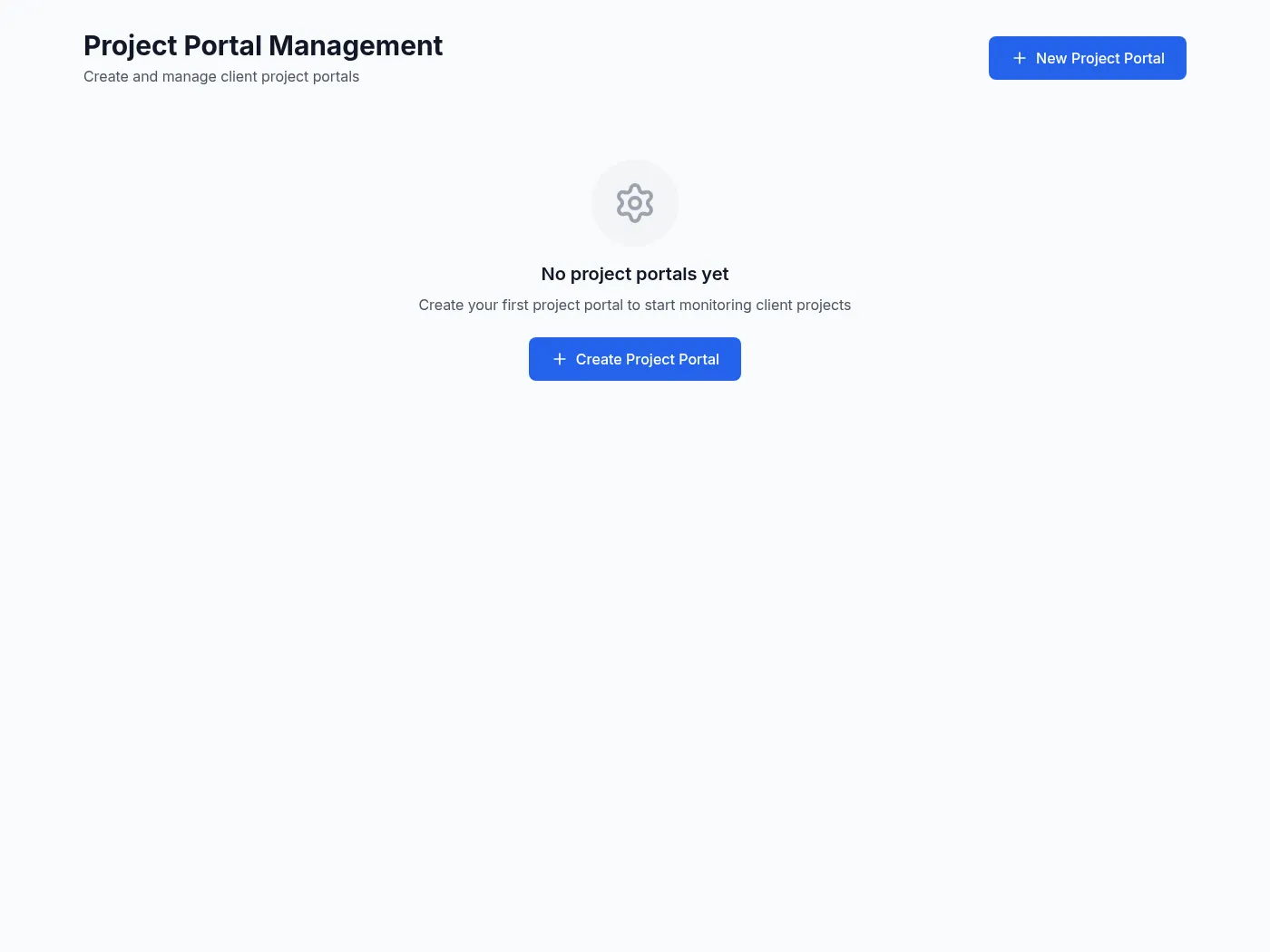 Client Project Monitoring Portal