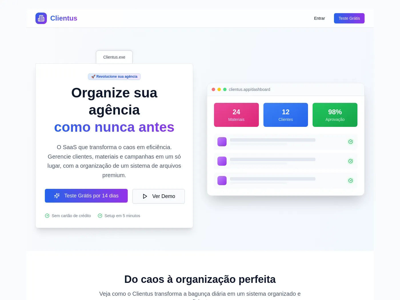 Clientus - Sistema de Portal para Agências