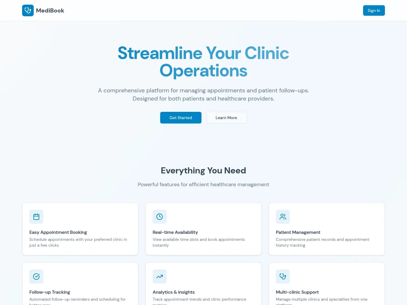 Clinic Appointment & Follow-Up Platform