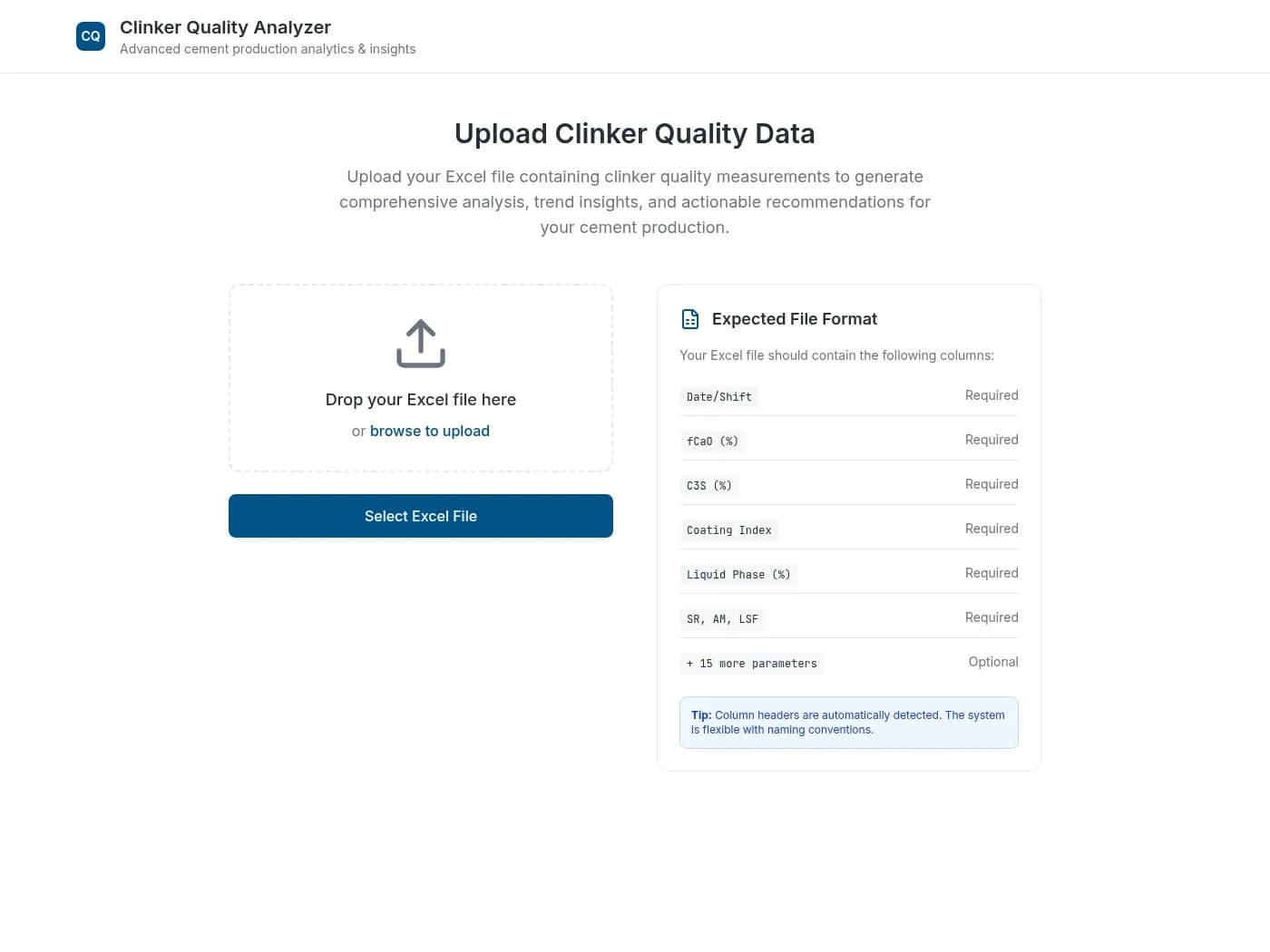 Clinker Quality Analyzer & Dashboard